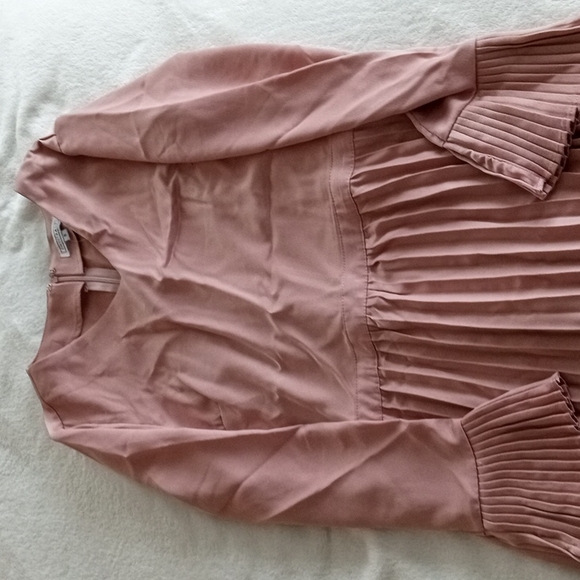 Sweet Salt | Dresses | Sweet Salt Aline Pleated Detail Mauve Pink Dress ...